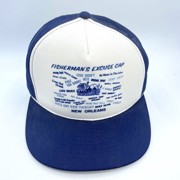 Youngan | Accessories | Vintage Fishermans Excuse Mesh Trucker Hat New ...